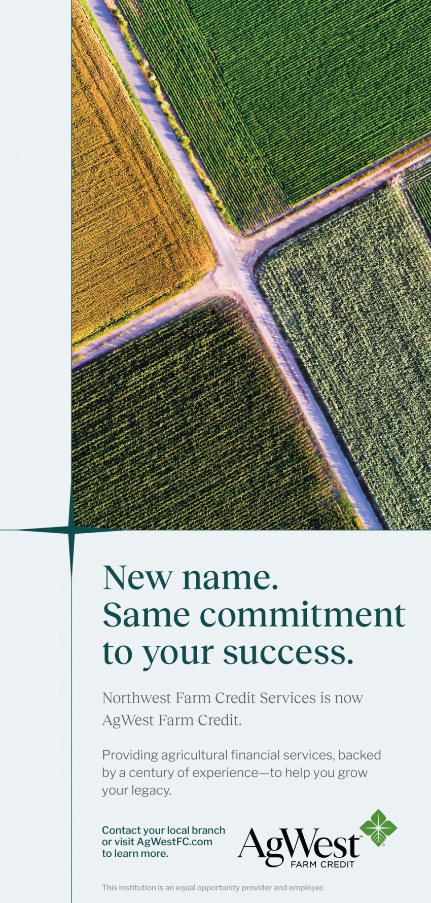 New Name, Same Commitment to Your Success, AgWest Farm Credit, Spokane, WA